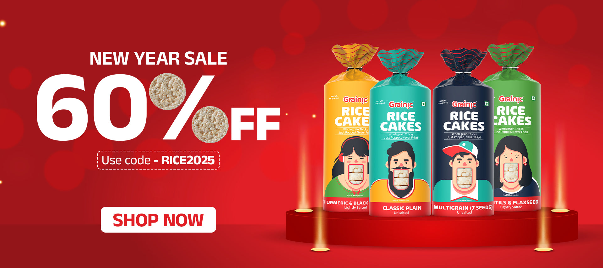 Buy Organic Rice Cakes, Edible Seeds, Herbal Powders Online – Grainic